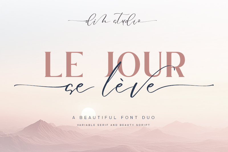 Le Jour - Font Script Serif Family - Din Studio