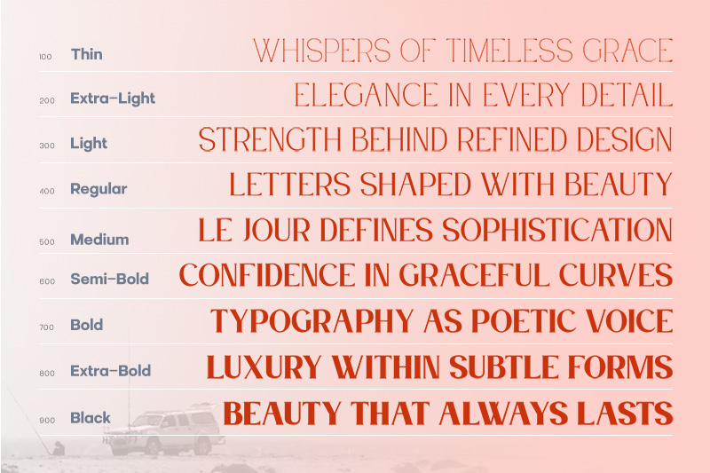 Le Jour - Font Script Serif Family - Din Studio