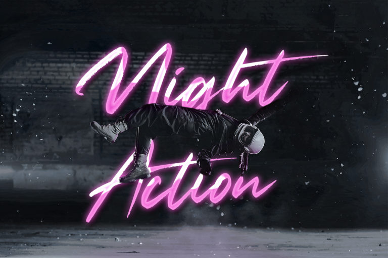 Neon Planet - Futuristic Font Duo Display and Script - Din Studio