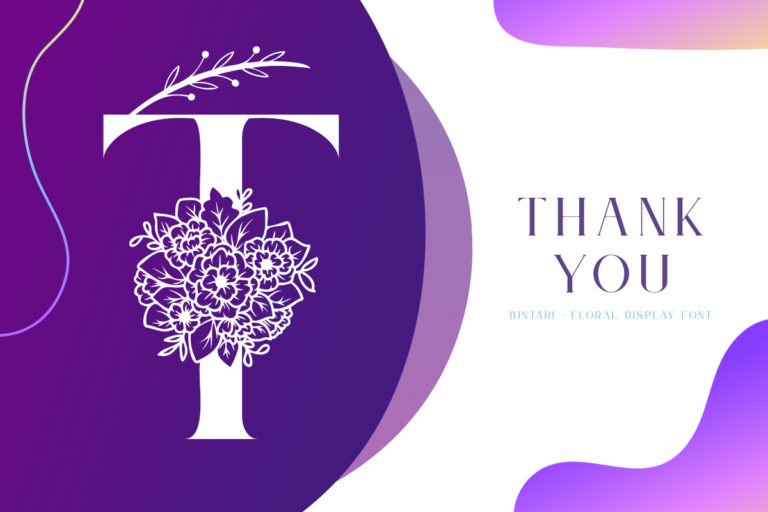 Bintari - Floral Display Font - Din Studio