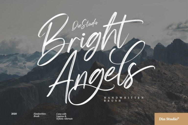 Bright Angels ǀ A Stylish Handwritten Brush
