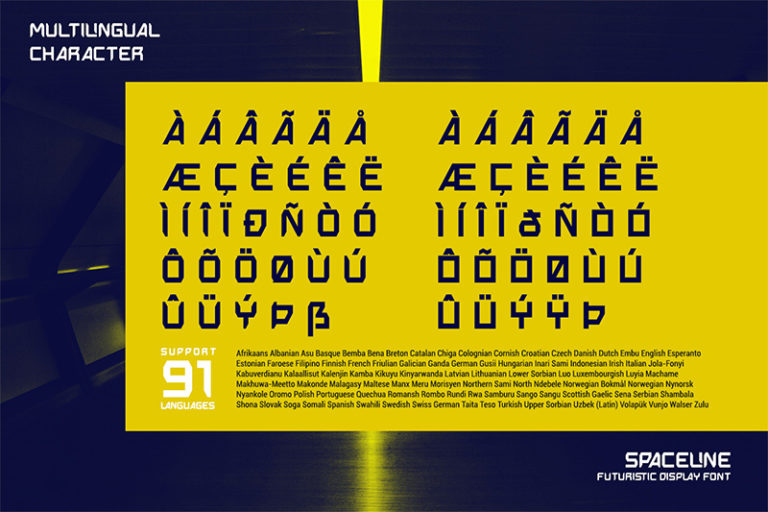 Spaceline ǀ Futuristic Display Font