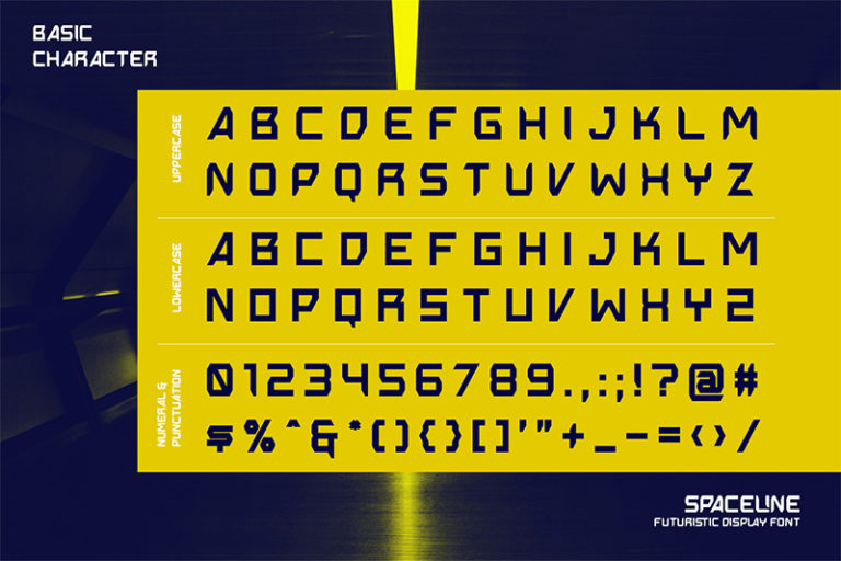 Spaceline ǀ Futuristic Display Font