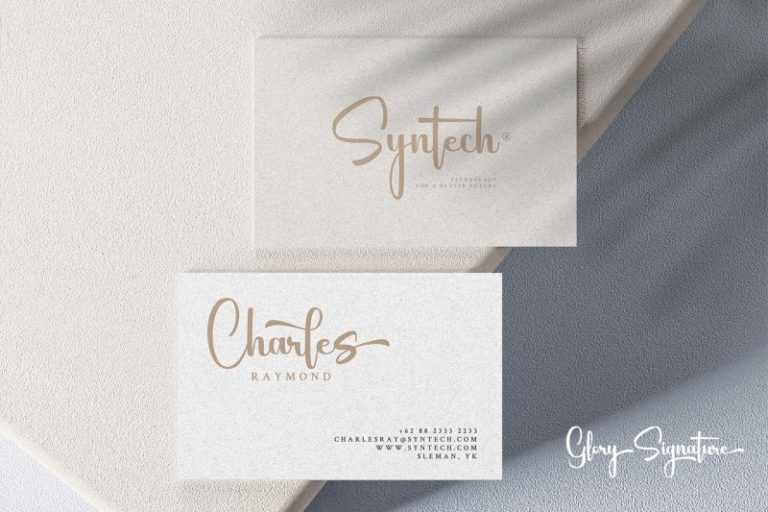 Glory Signature ǀ Modern Script Font