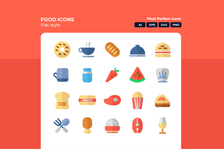 Food Icon - 5 Styles - Din Studio