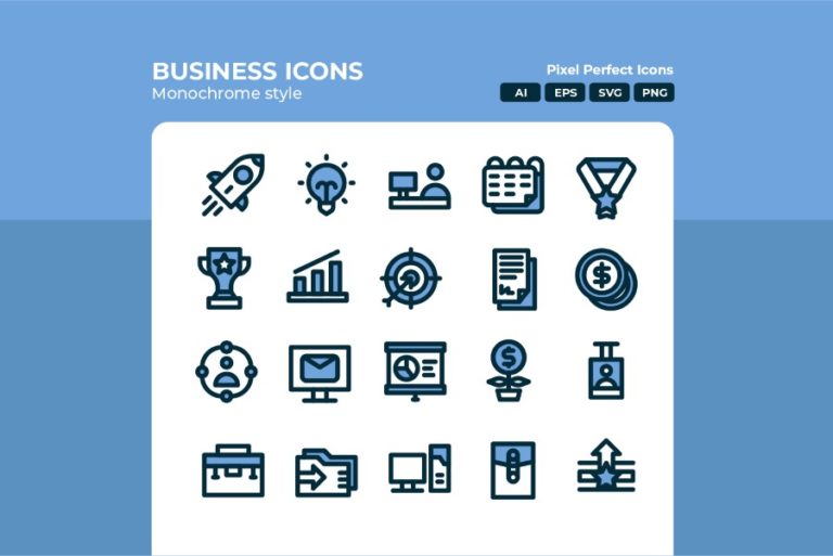 Business Icon - 5 Styles - Din Studio
