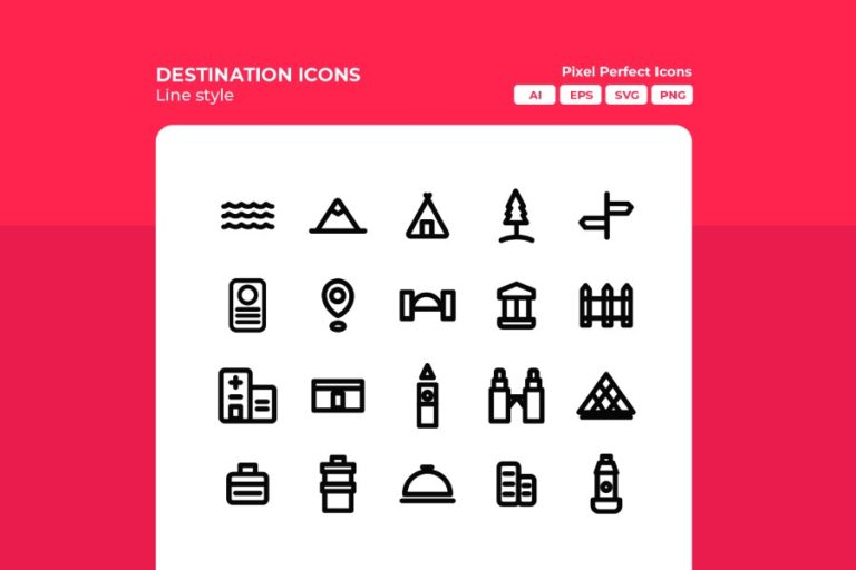 Destination Icon - 5 Styles - Din Studio