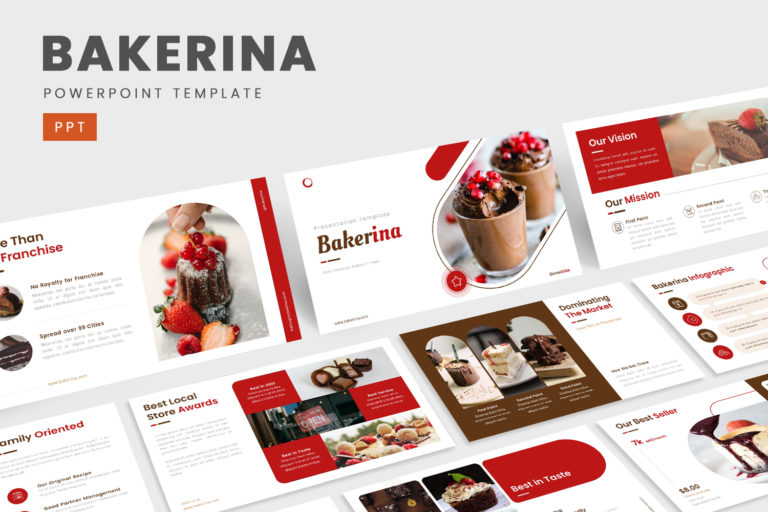 Bakerina - Bakery Powerpoint Template - Din Studio