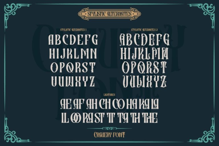 Vintage Font: Cravery ǀ Victorian Vintage Font