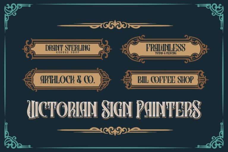 Vintage Font: Cravery ǀ Victorian Vintage Font