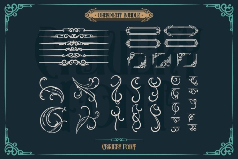 Vintage Font: Cravery ǀ Victorian Vintage Font