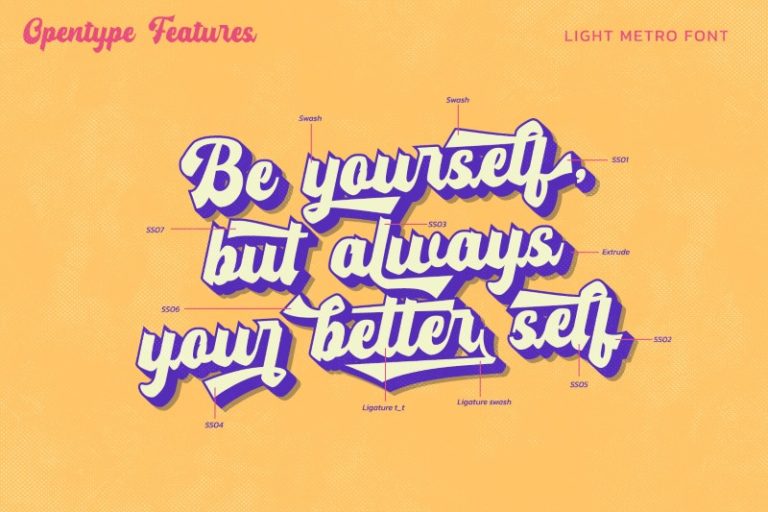 Light Metro ǀ Script Font
