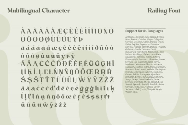 Railing ǀ Display Font