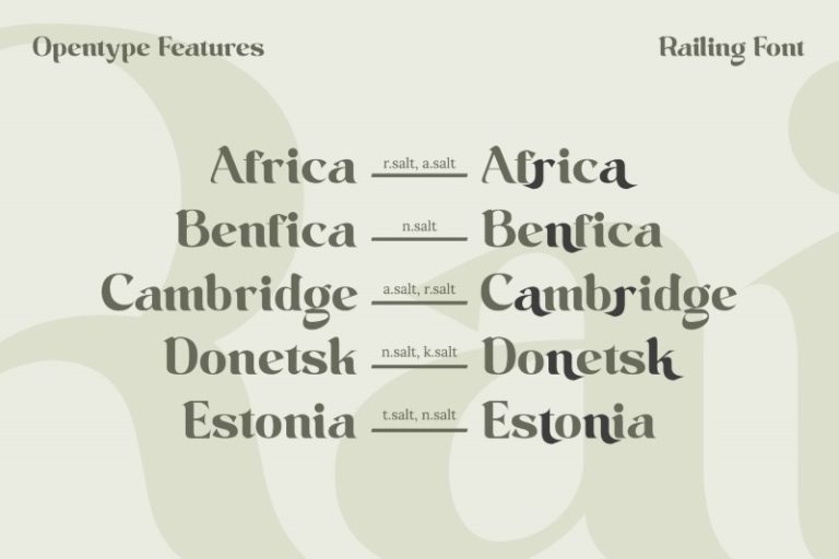 Railing ǀ Display Font