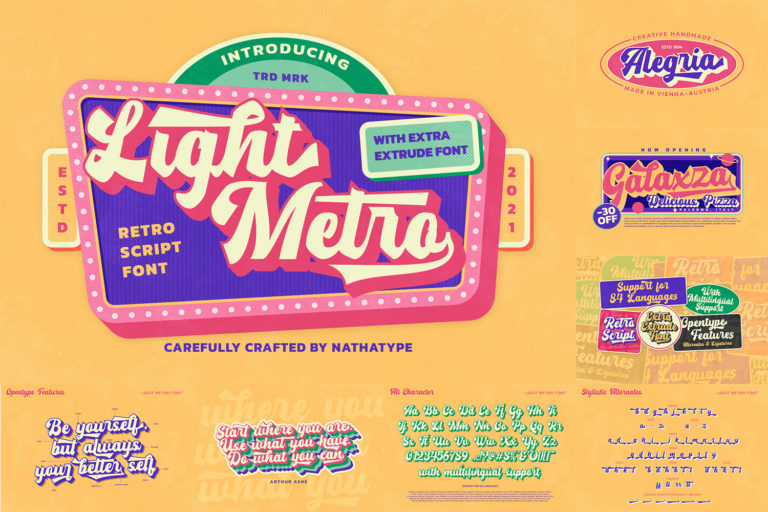 Vintage Retro Font Bundle | Bundle Font