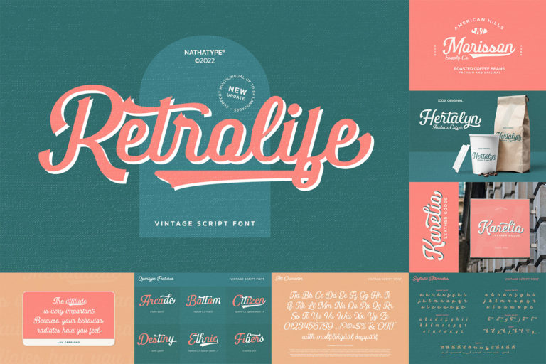 Vintage Retro Font Bundle | Bundle Font