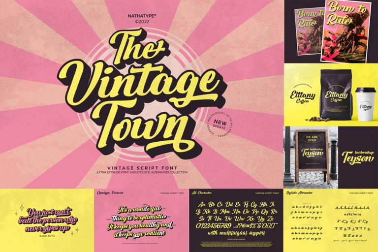 Vintage Retro Font Bundle | Bundle Font