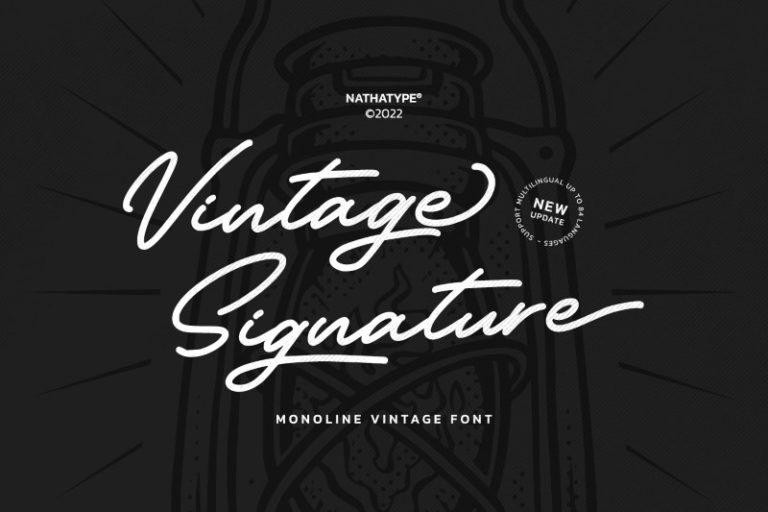 Vintage Signature ǀ Retro Font