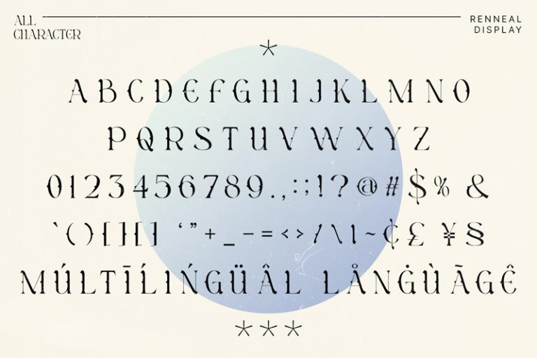 Renneal ǀ Display Serif Font