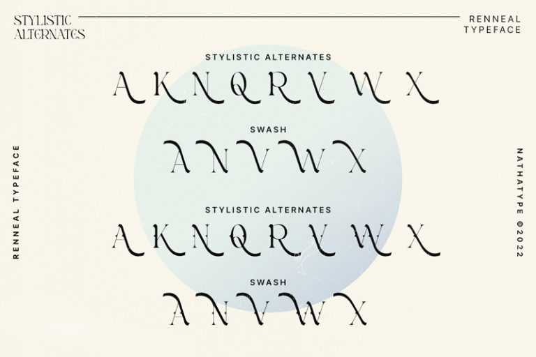 Renneal ǀ Display Serif Font
