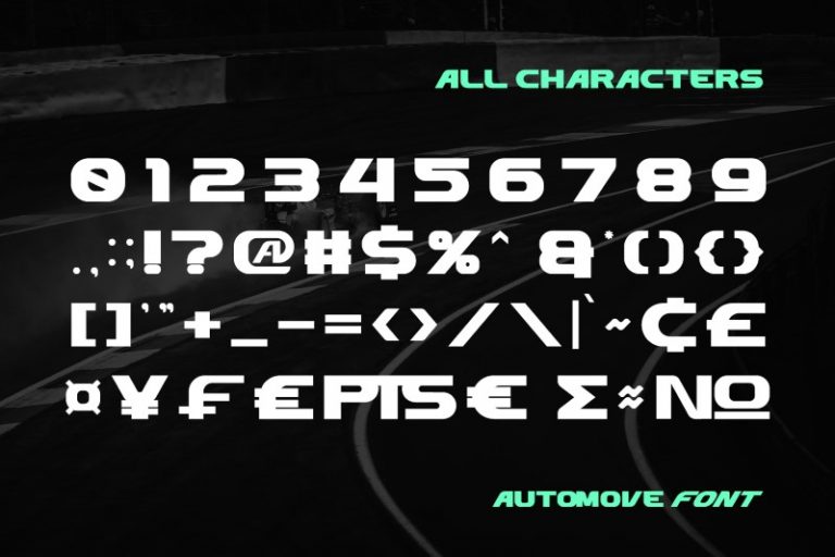 Automove ǀ Racing Font