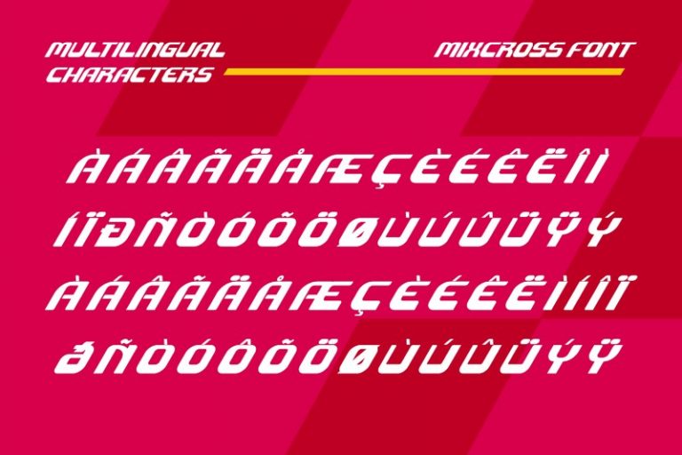 Mixcross ǀ Racing Font
