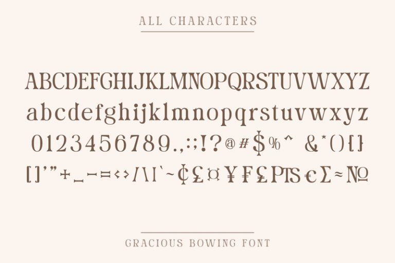Gracious Bowing ǀ Display Serif Font
