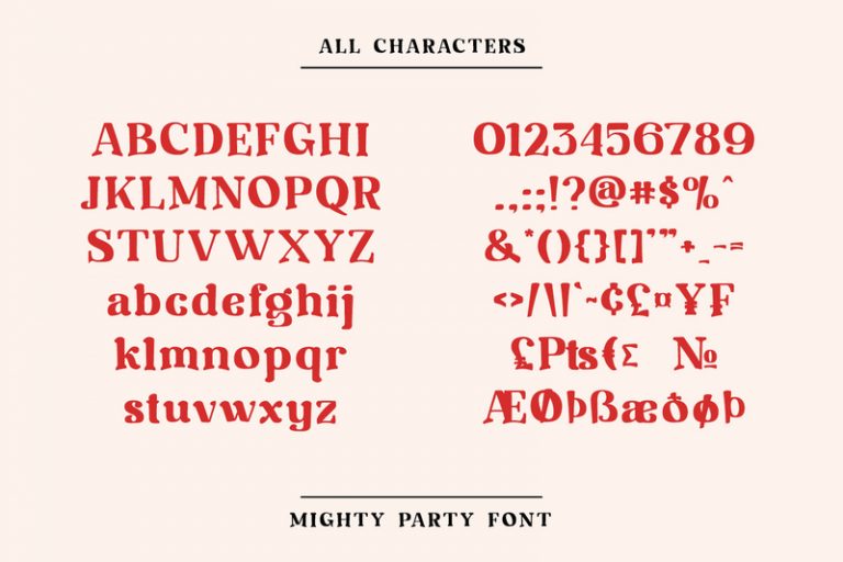 Mighty Party ǀ Display Serif Font
