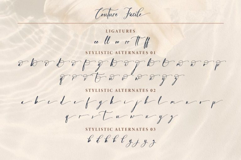 Couture Facile ǀ Handwritten Font