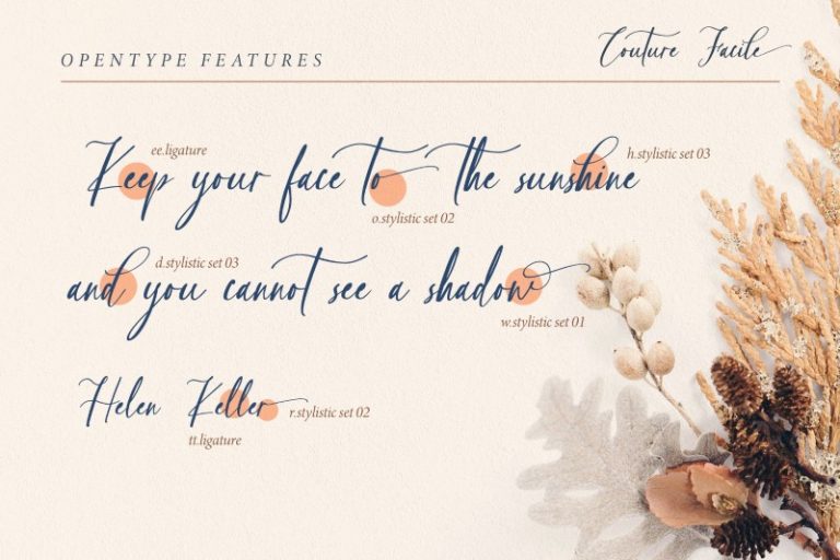 Couture Facile ǀ Handwritten Font