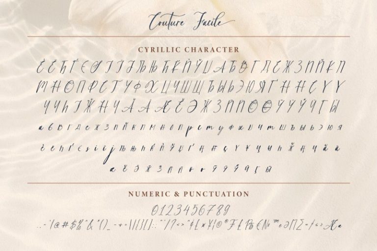 Couture Facile ǀ Handwritten Font