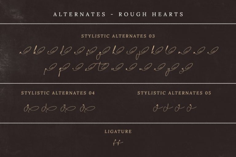 Rough Hearts ǀ Handwritten Font