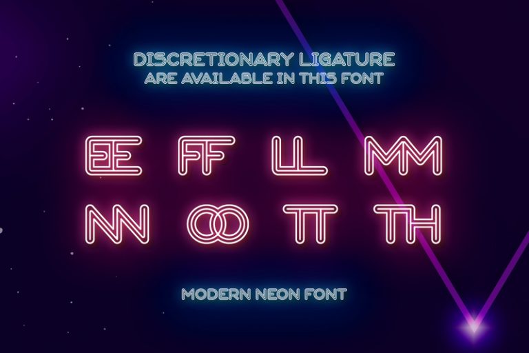 Modern Neon ǀ Neon Font
