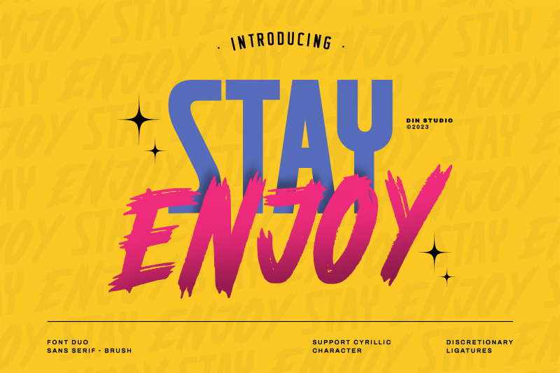 Stay Enjoy | Sans Serif Brush Font