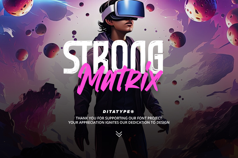 Strong Matrix | Display Brush Font