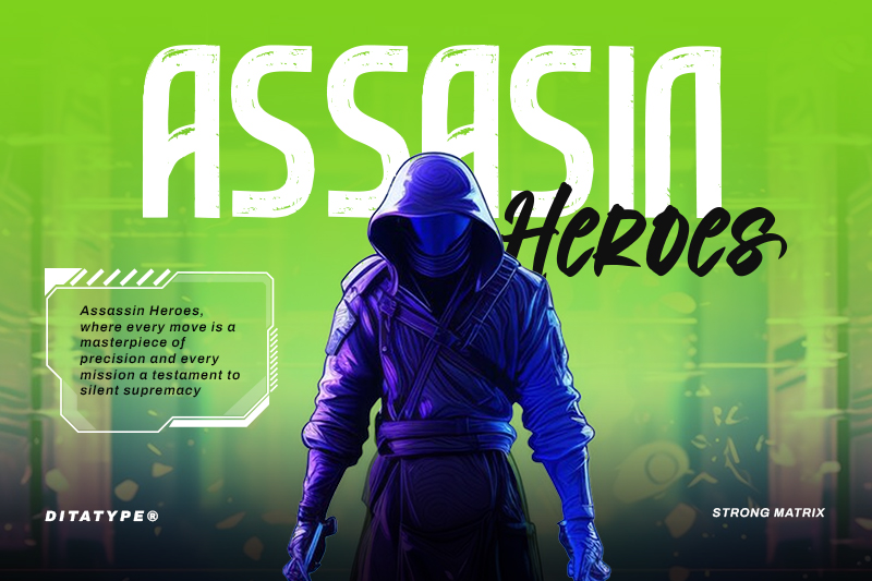 Strong Matrix | Display Brush Font