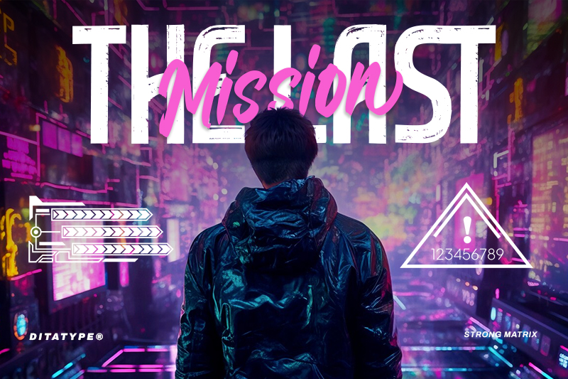 Strong Matrix | Display Brush Font