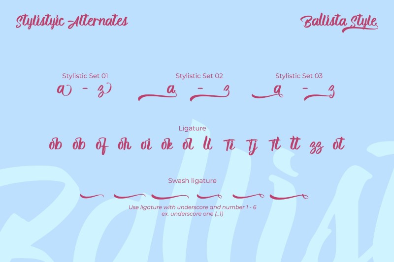 Ballista Style | Handwritten Font