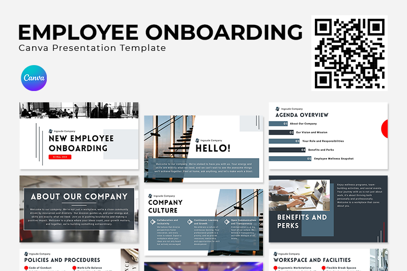 Red Modern Corporate New Employee Onboarding Company Presentation ...
