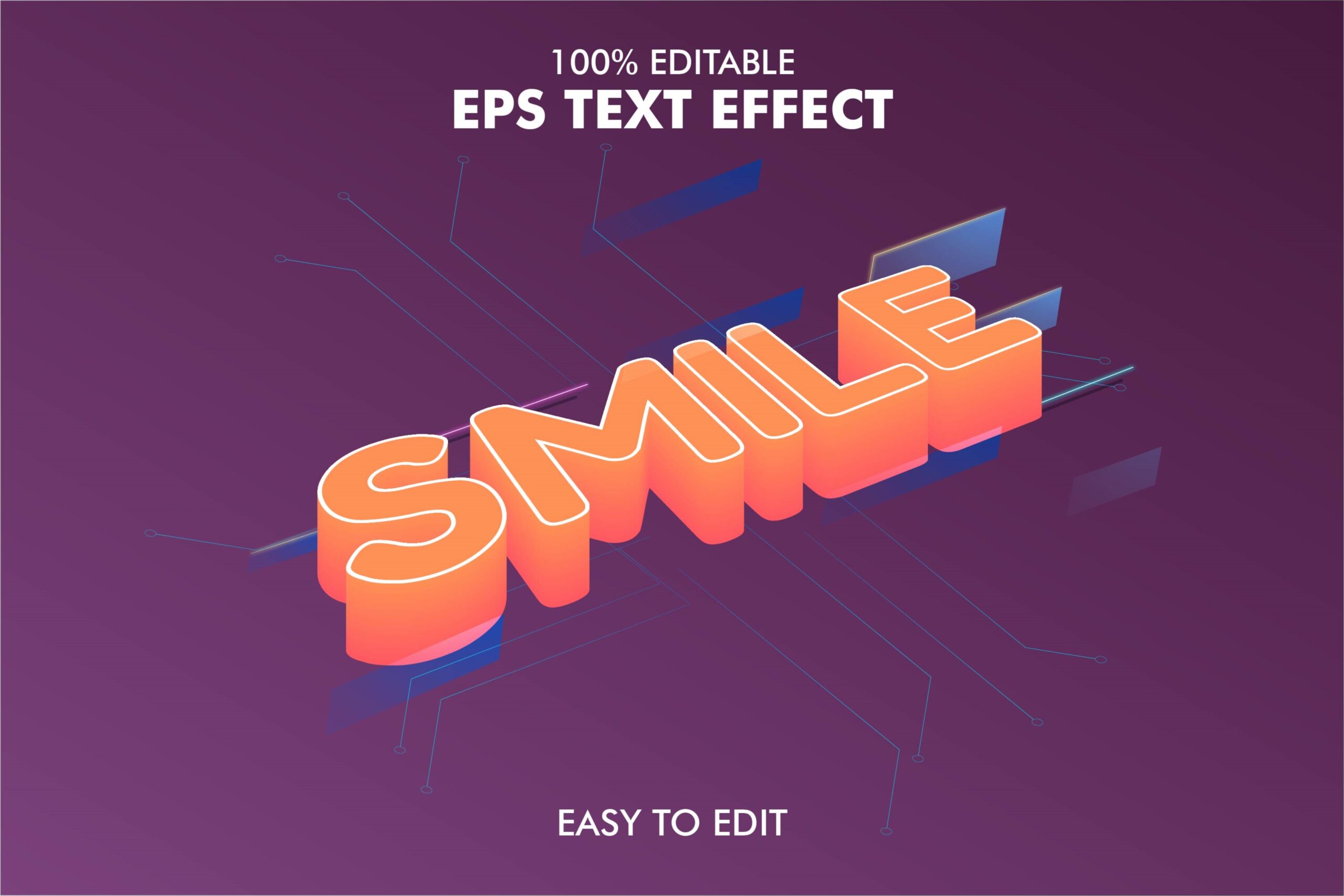 Smile-3D Text Effect PSD - Din Studio