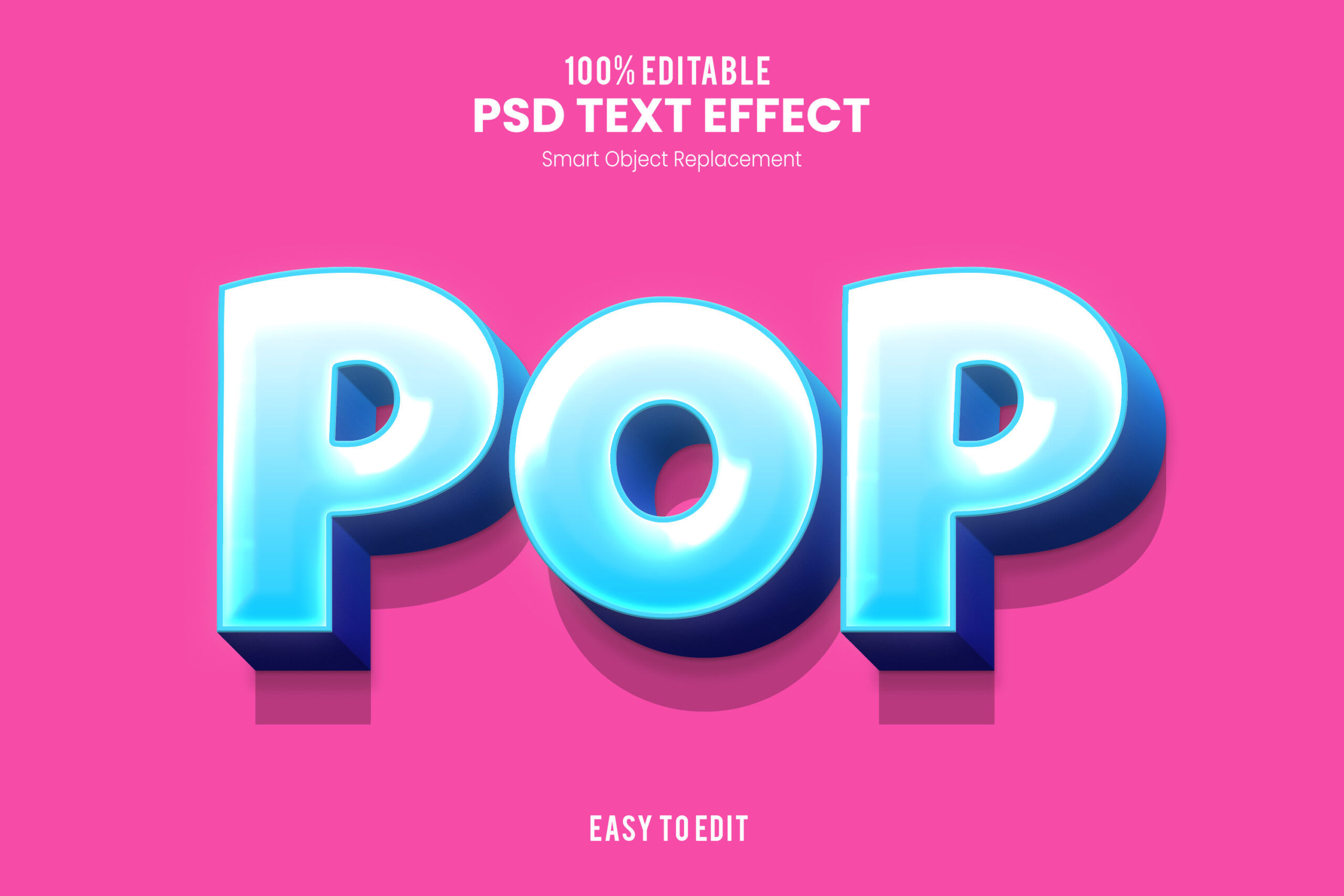 Pop-3D Text Effect PSD - Din Studio