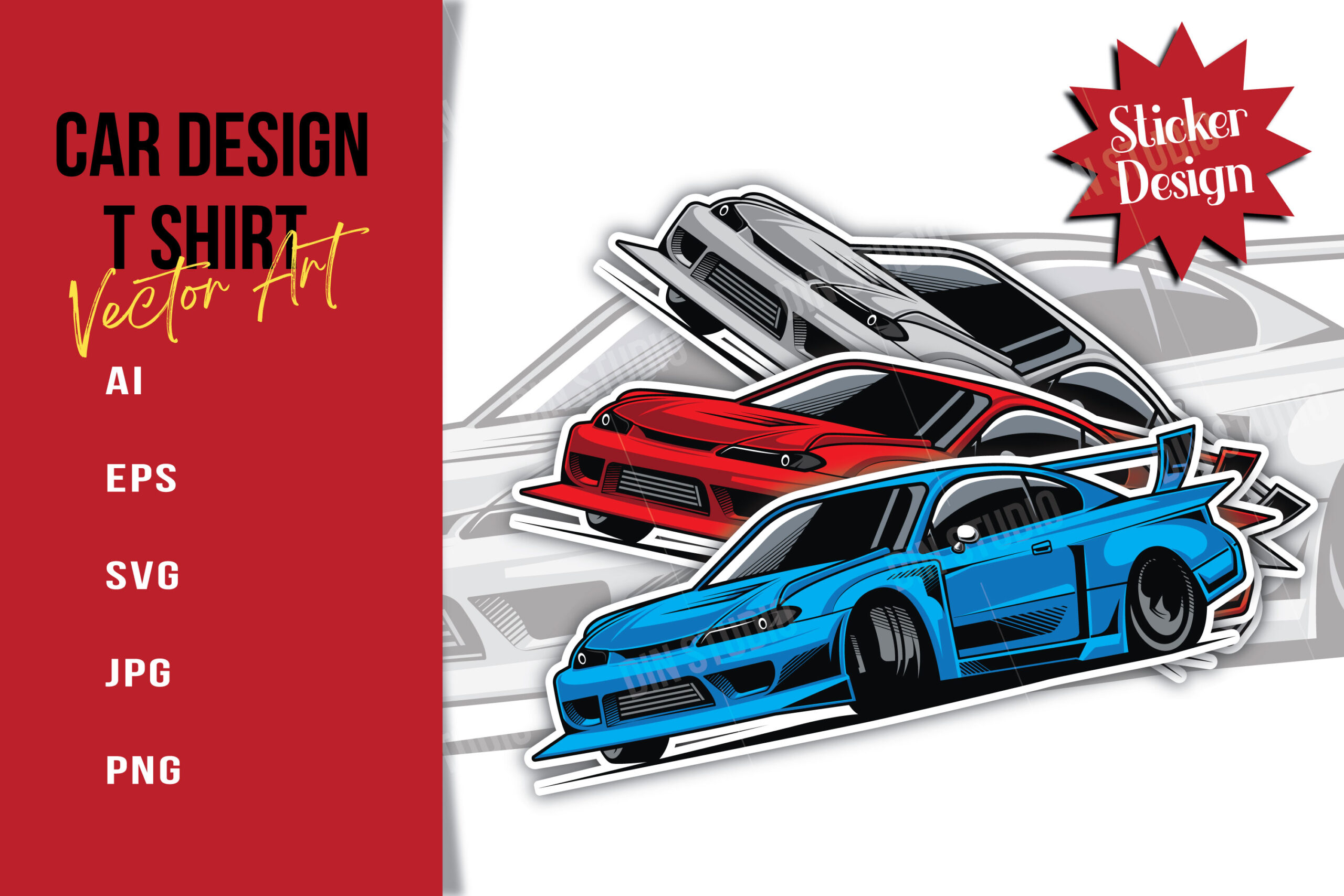 Nissan Silvia Vector Art - Din Studio