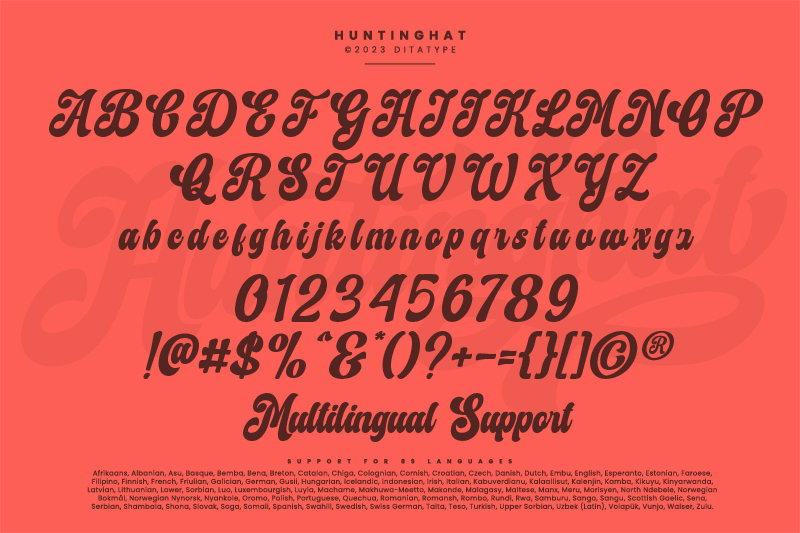 Huntinghat | Script Font