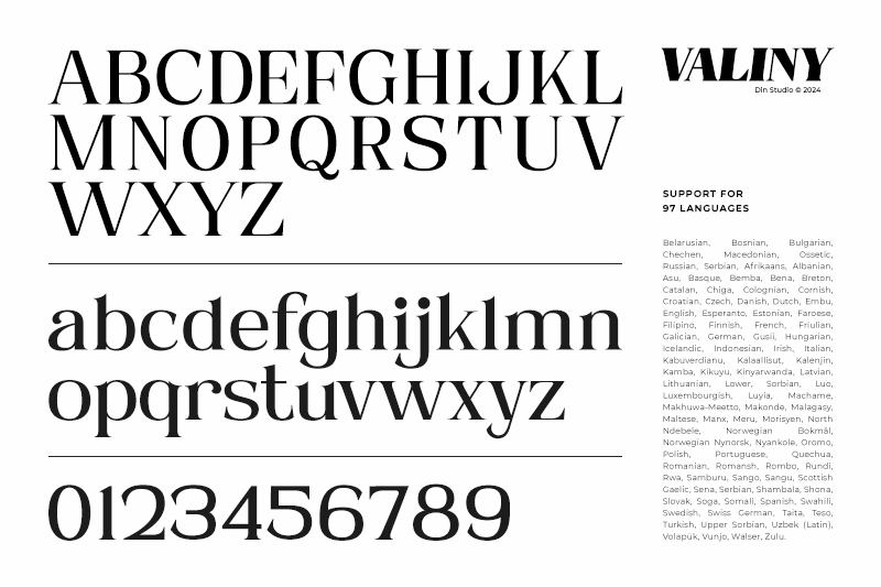 Valiny | Serif Font Family