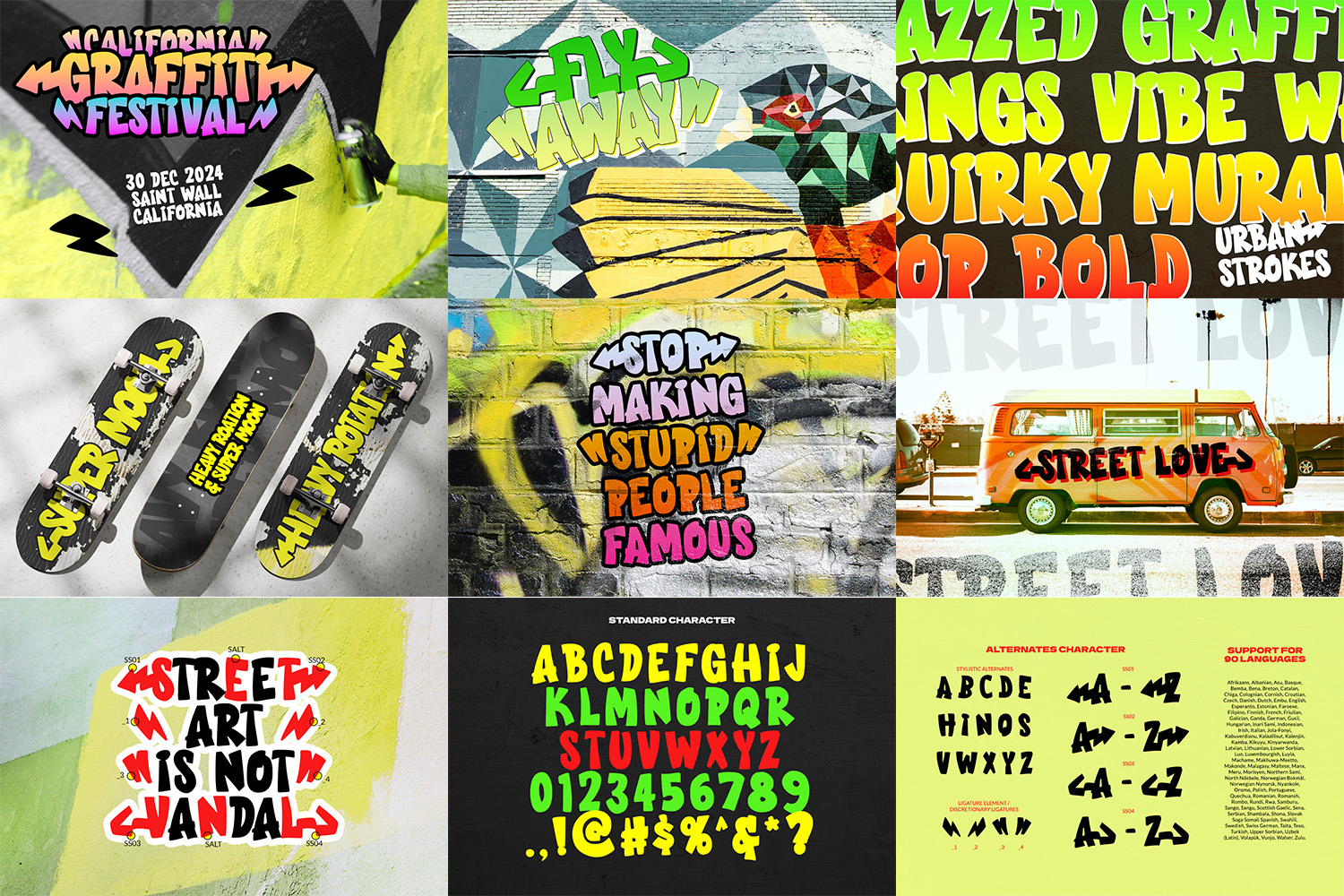 Graffiti Font Bundle Vol 3 | Bundle Font