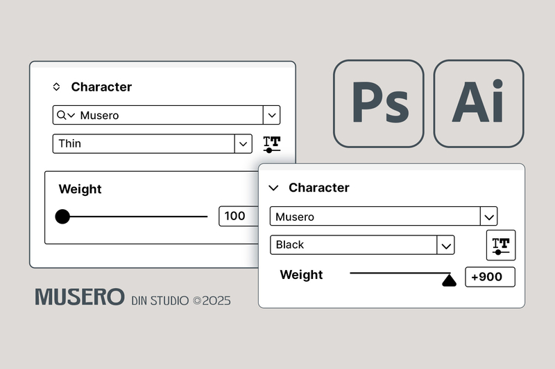 Musero | Modern Display Sans Serif Font Family