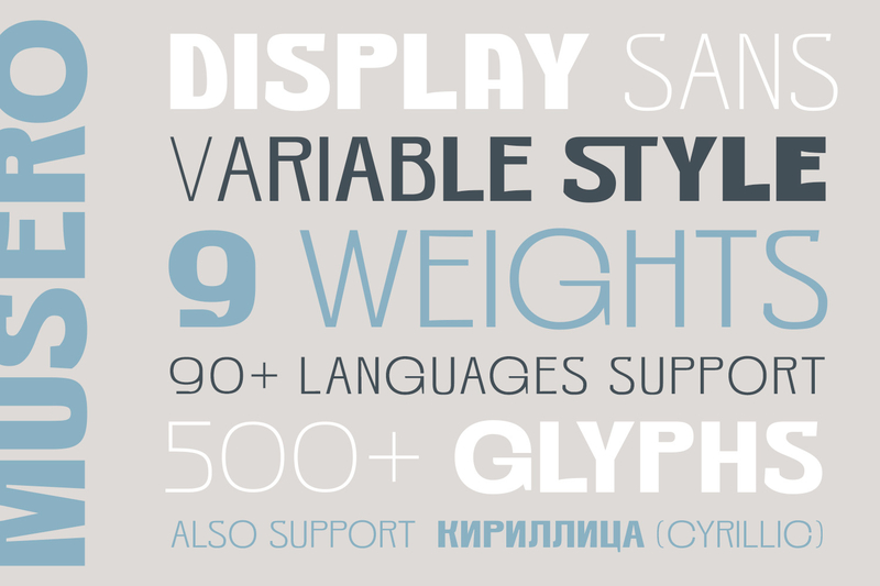 Musero | Modern Display Sans Serif Font Family