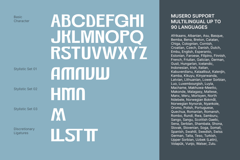 Musero | Modern Display Sans Serif Font Family