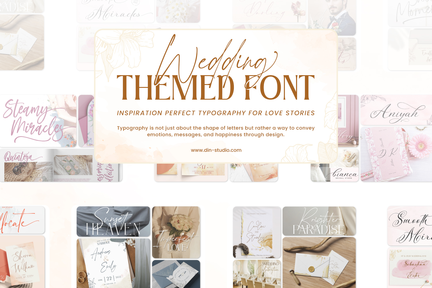Wedding-Themed font Inspiration Perfect Typography for Love Stories ...